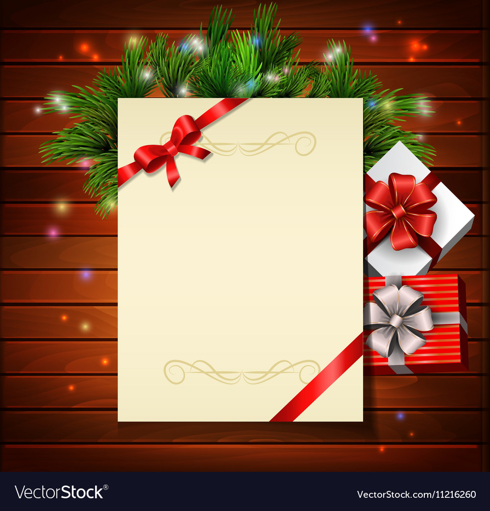Christmas Background Wish List Royalty Free Vector Image