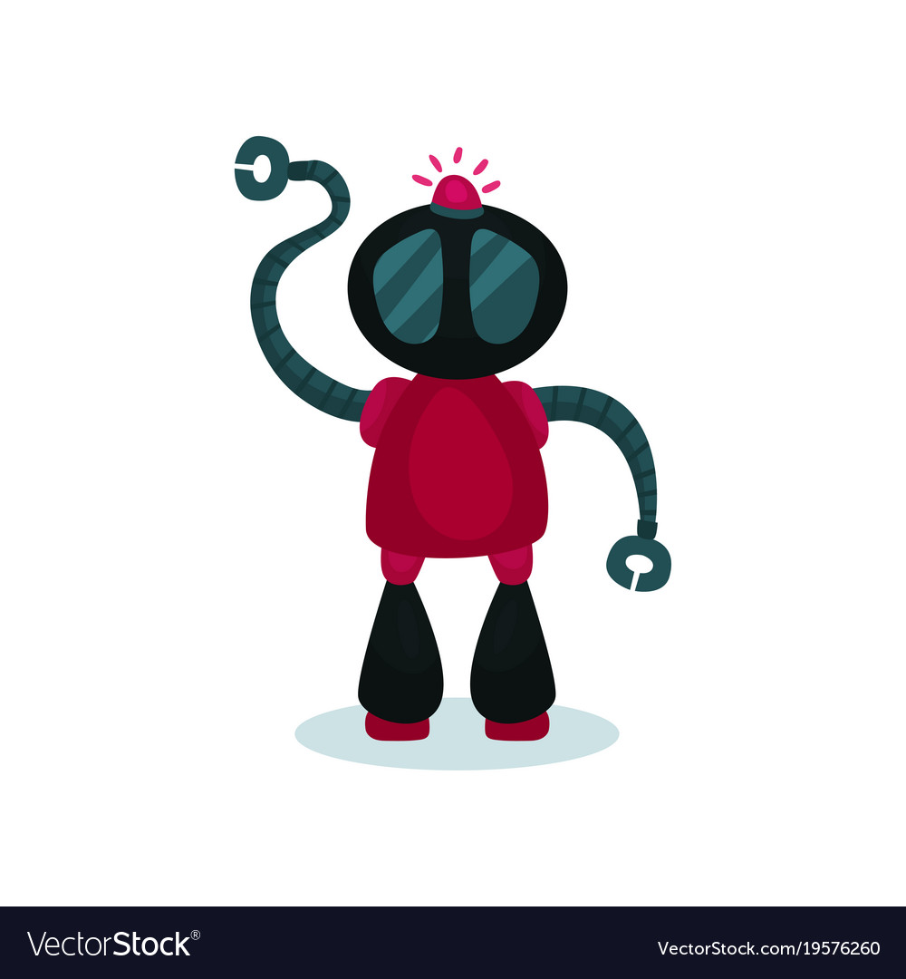Cute and friendly robot artificial intelligence Vector Image