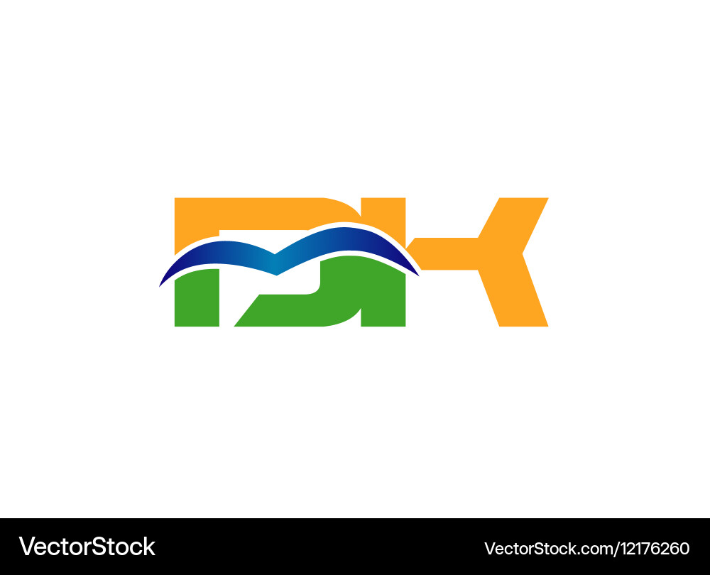 Dk company linked letter logo Royalty Free Vector Image