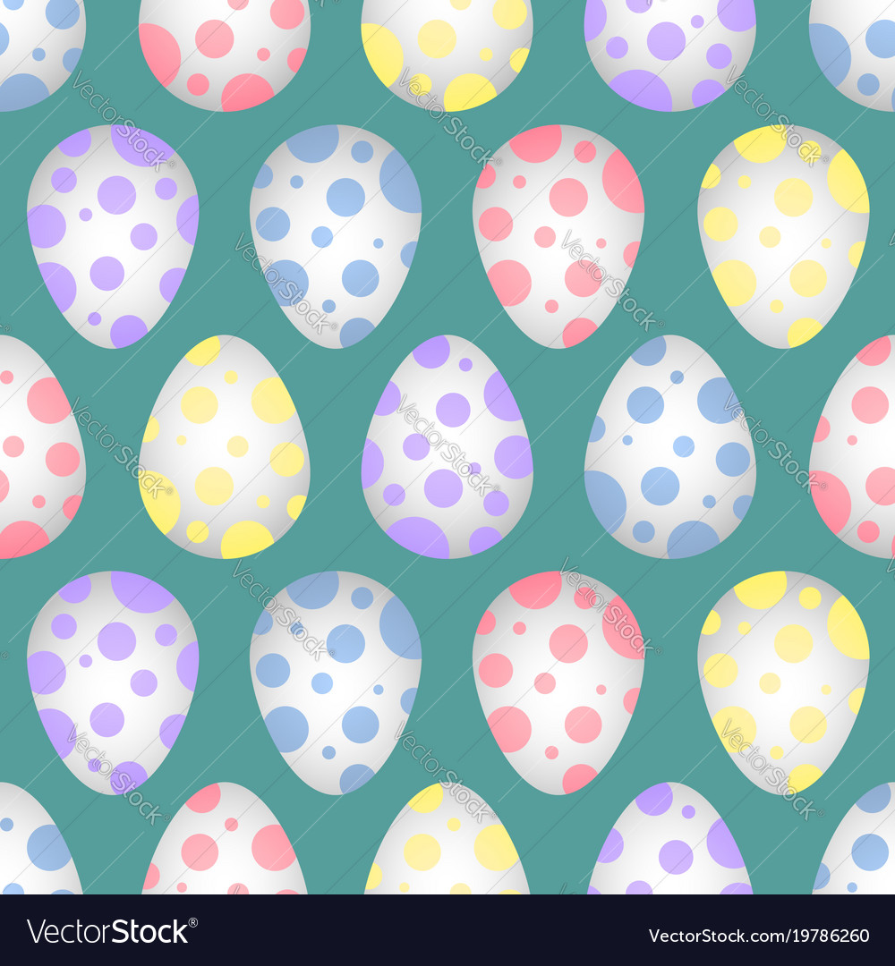 Easter eggs in polka dots Royalty Free Vector Image
