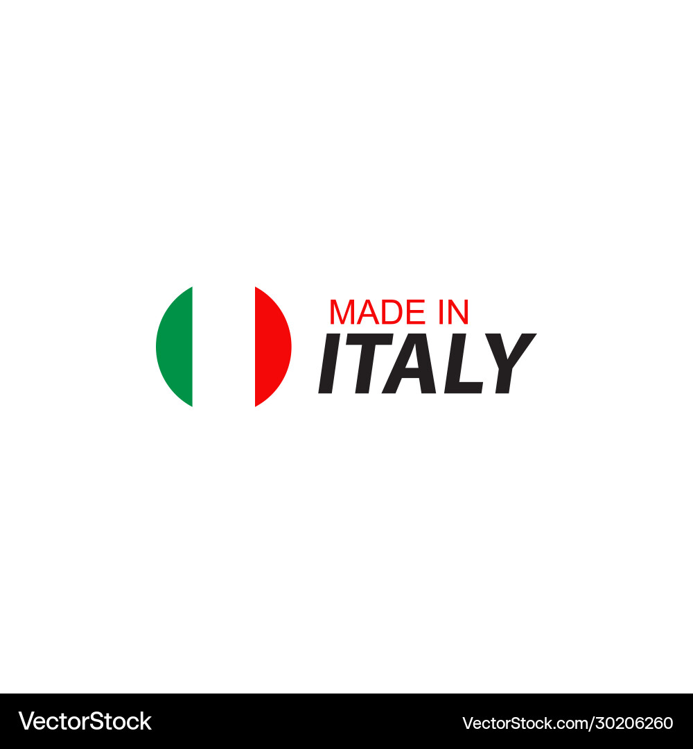 Emblem label made in italy template Royalty Free Vector