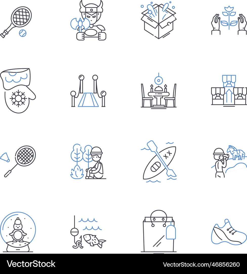 Formulating line icons collection ingredients Vector Image