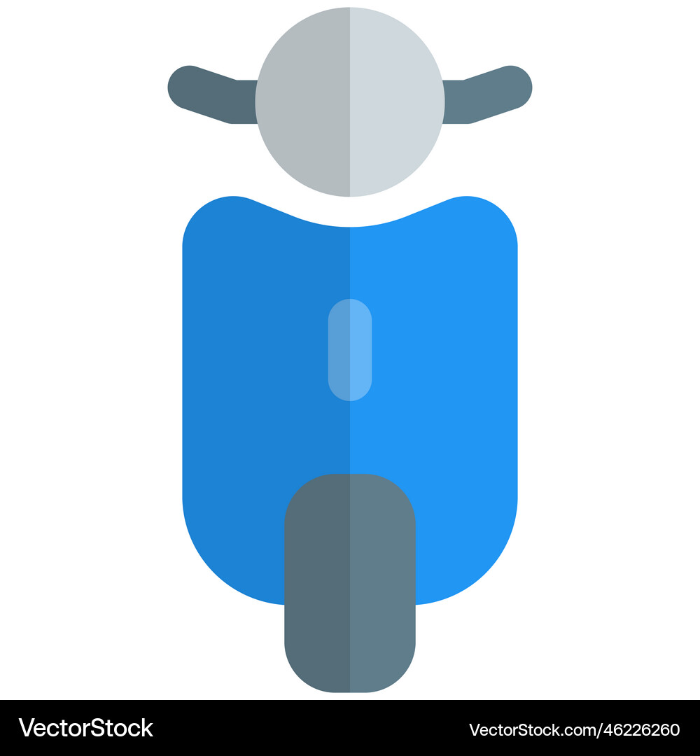 Front view of a retro scooter Royalty Free Vector Image