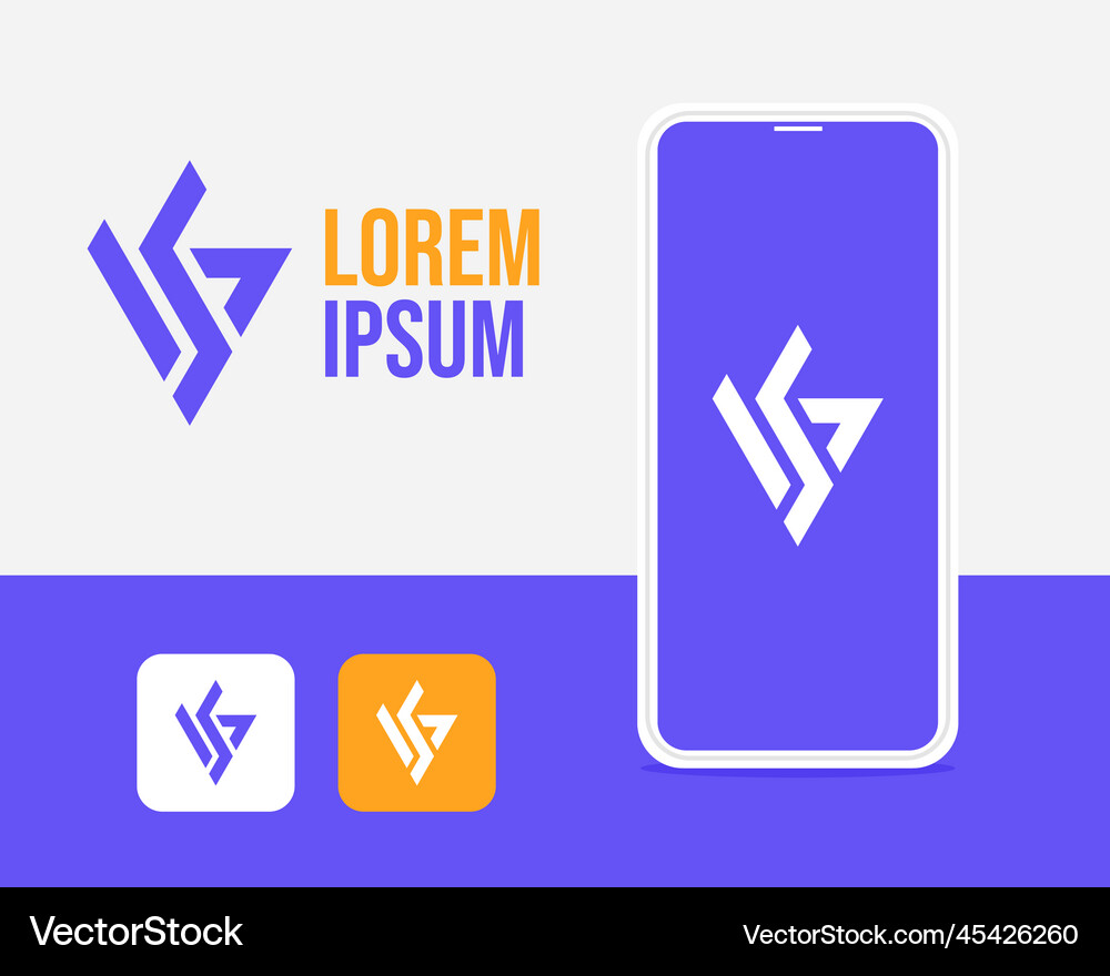 Letter s g logo design creative minimal Royalty Free Vector