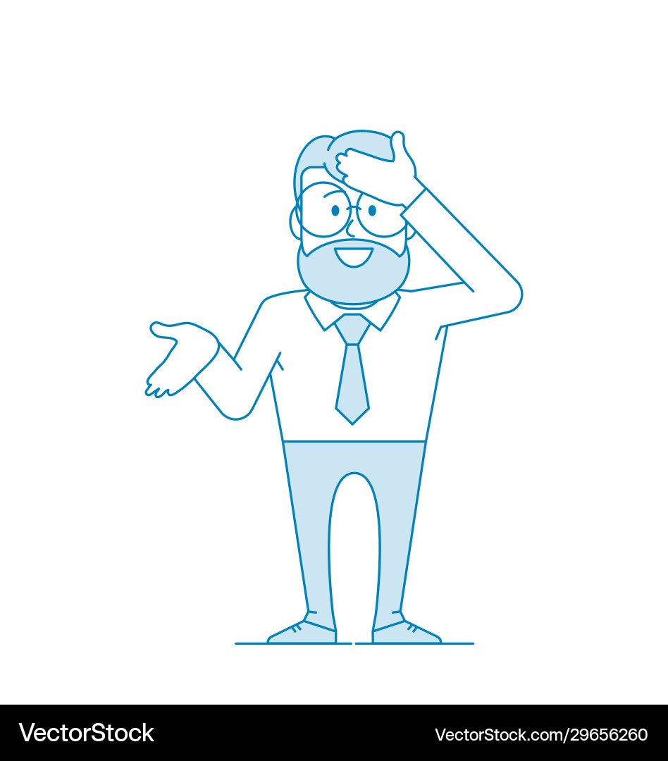 Man hits his forehead with his open hand Vector Image