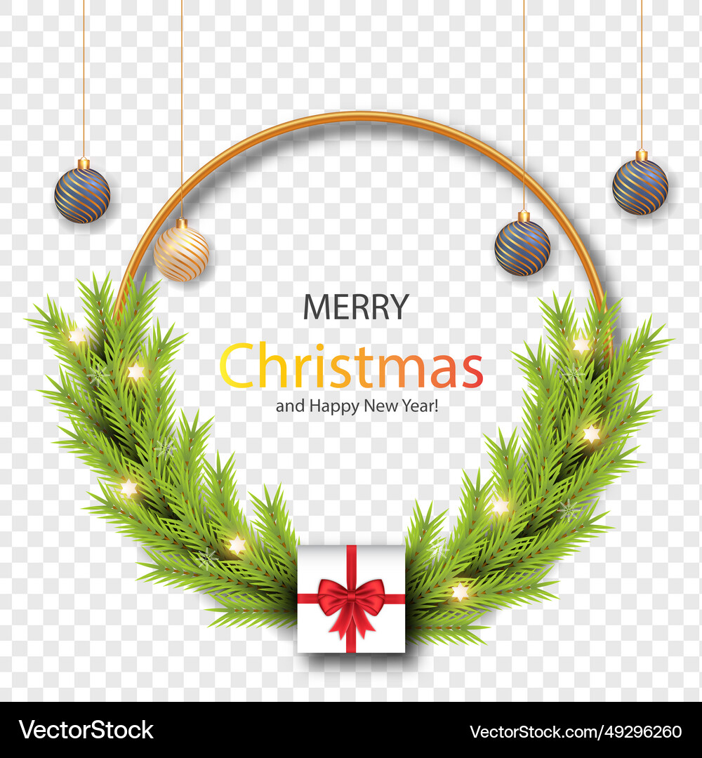 Merry christmas photo frame Royalty Free Vector Image