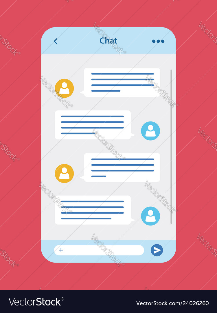 Message chat app Royalty Free Vector Image - VectorStock
