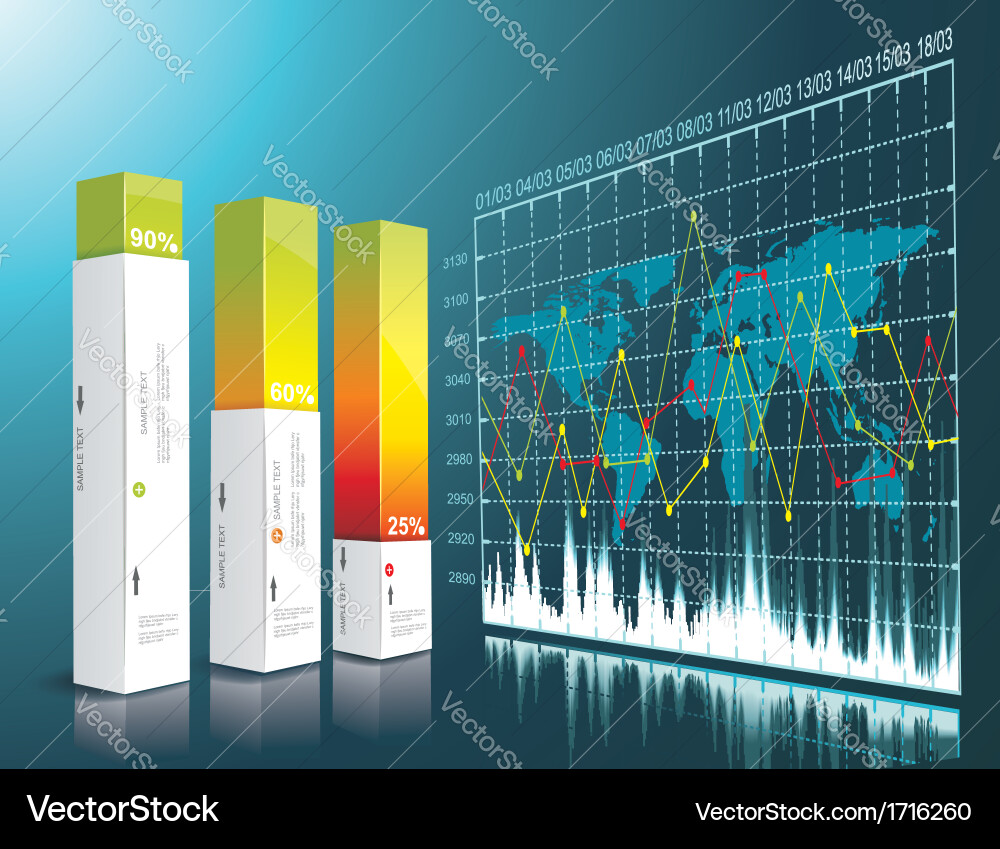 Modern box Design Minimal style infographic Vector Image