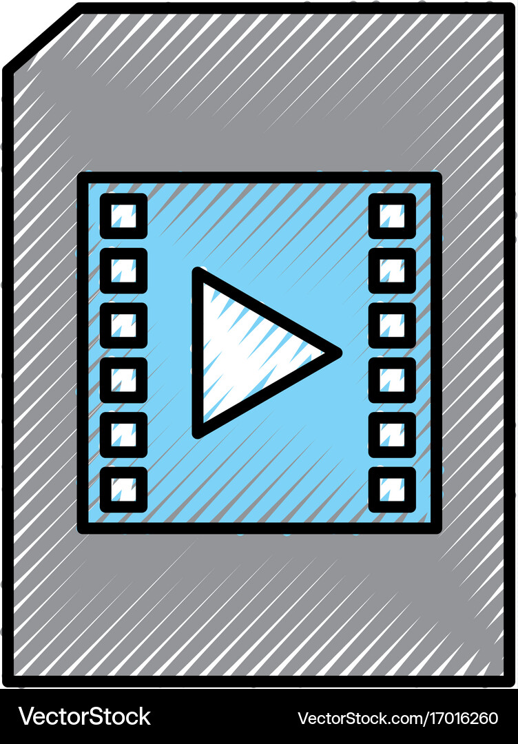 Paper with media player isolated icon Royalty Free Vector