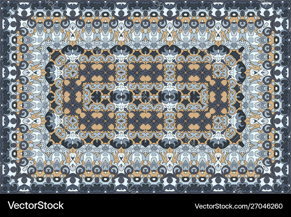 Persian colored carpet Royalty Free Vector Image