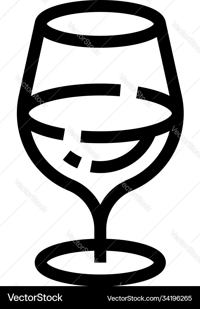 A glass wine wine line icon winery Royalty Free Vector Image