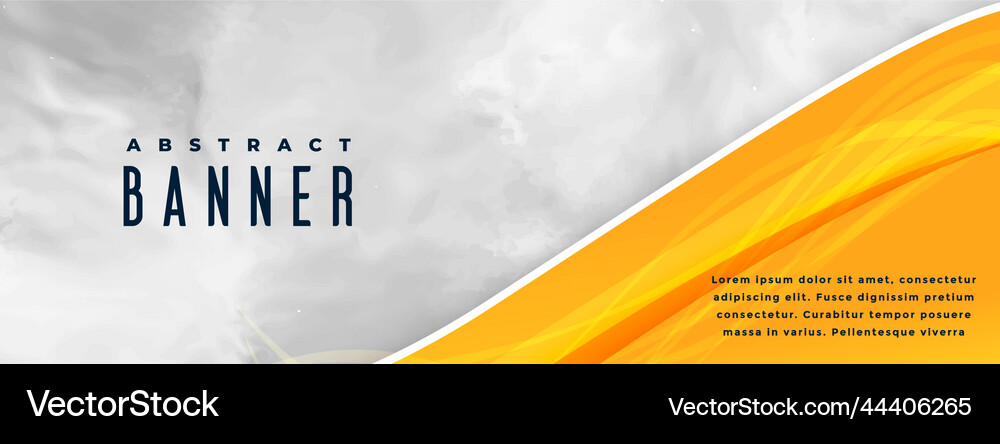 Abstrakt gelb Farbe Banner Stil Wellendesign Vektorbild