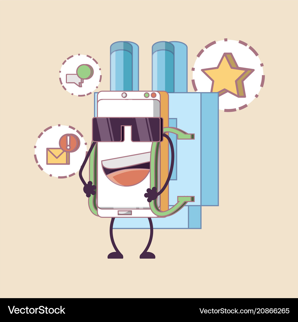Cartoon smartphones design Royalty Free Vector Image