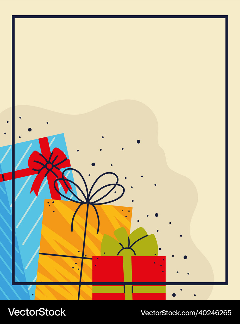 Christmas gifts poster Royalty Free Vector Image