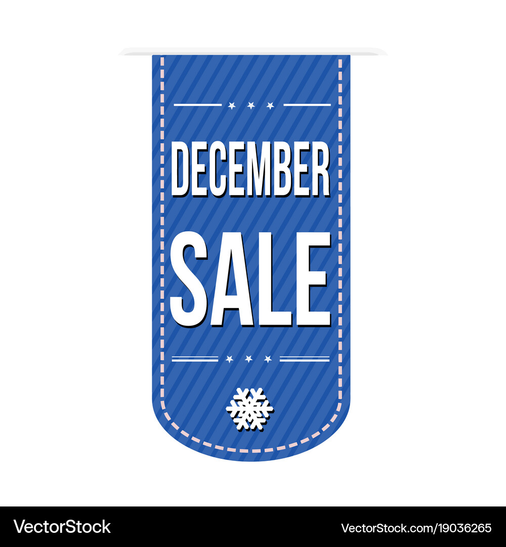 December sale banner design Royalty Free Vector Image