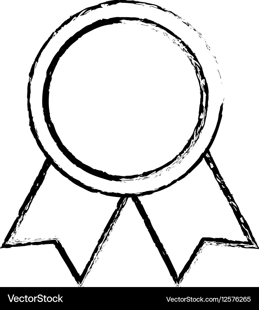 Medal award ribbon Royalty Free Vector Image - VectorStock