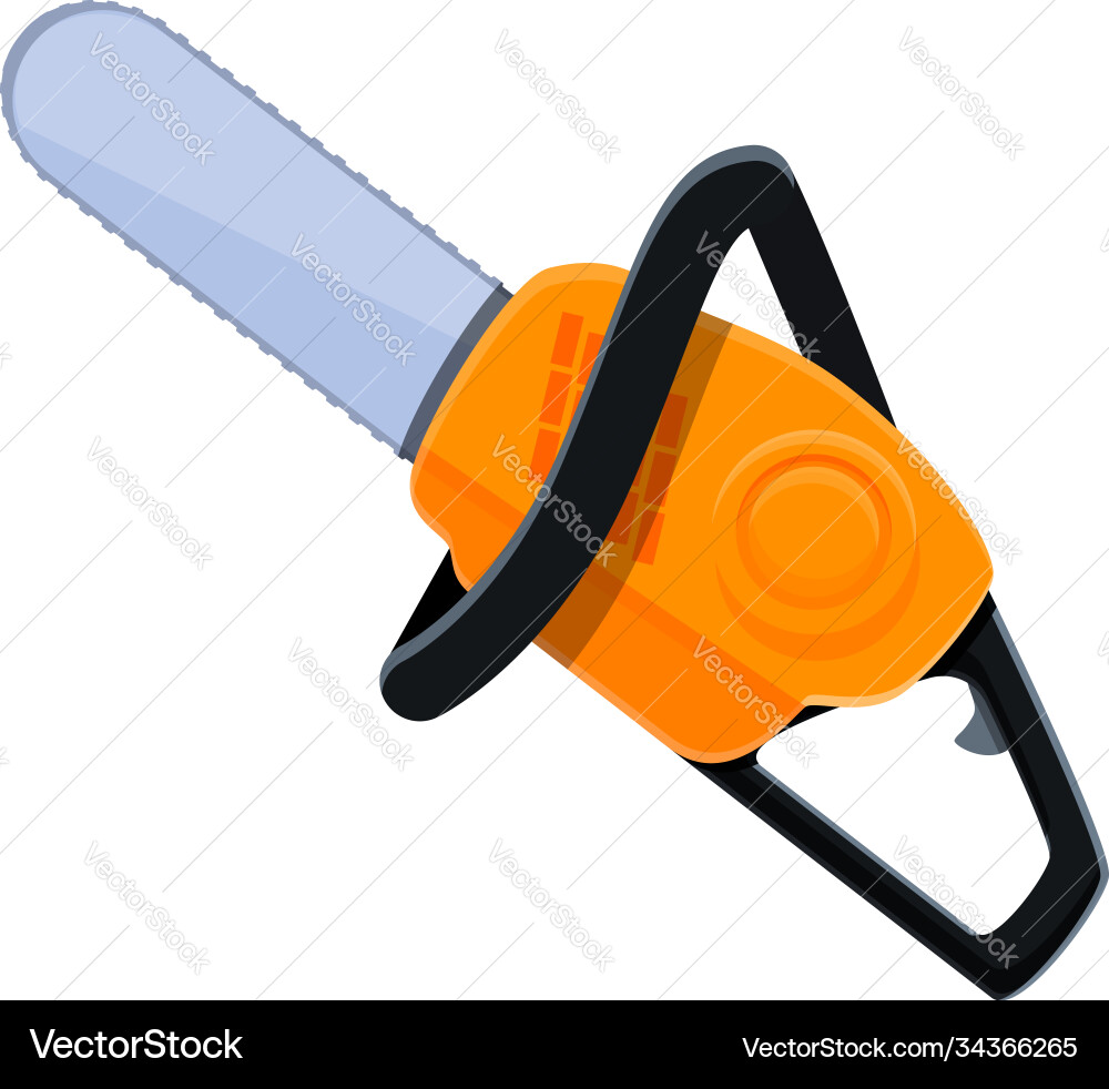 New chainsaw icon cartoon style Royalty Free Vector Image