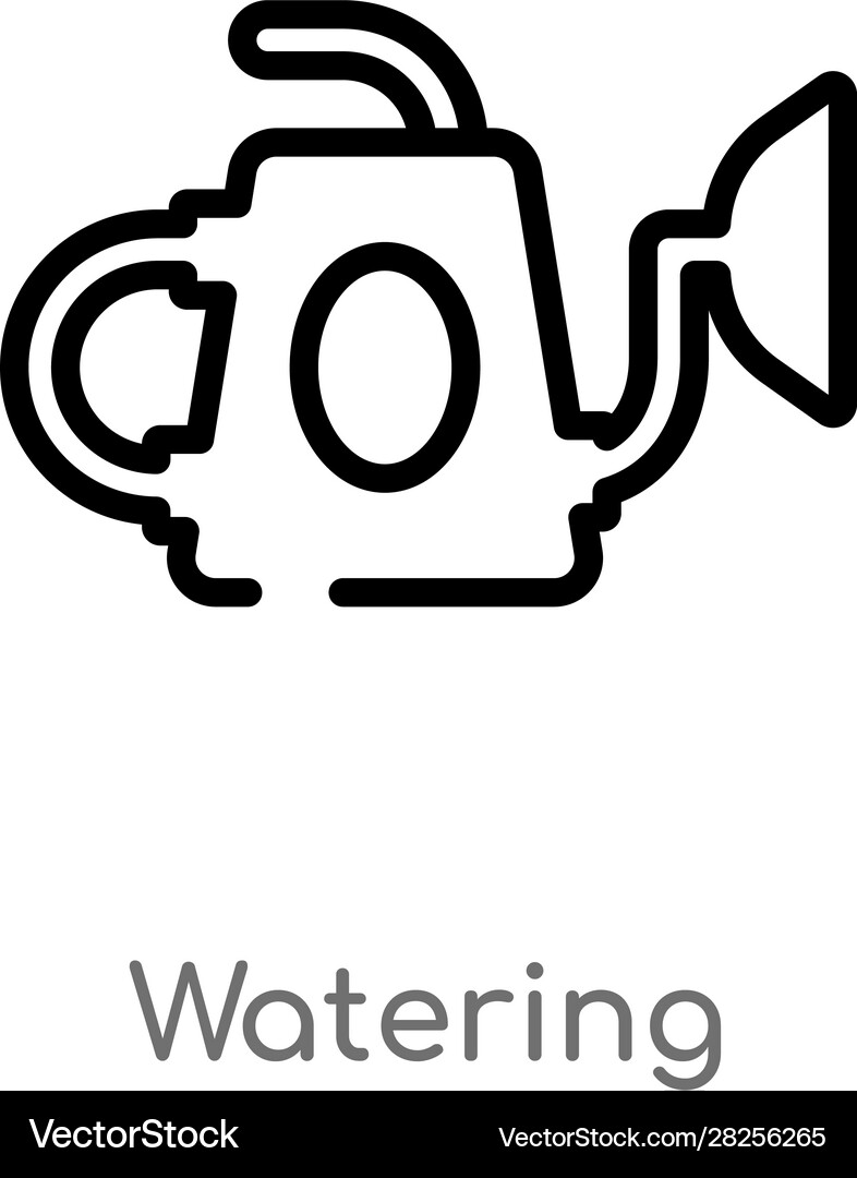 Outline watering icon isolated black simple line Vector Image