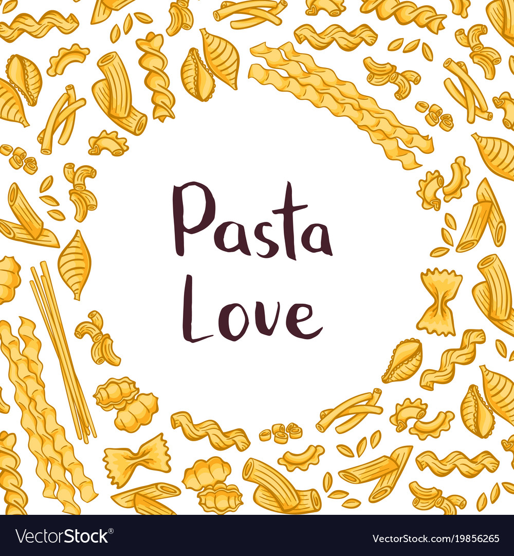 Pasta elements background Royalty Free Vector Image