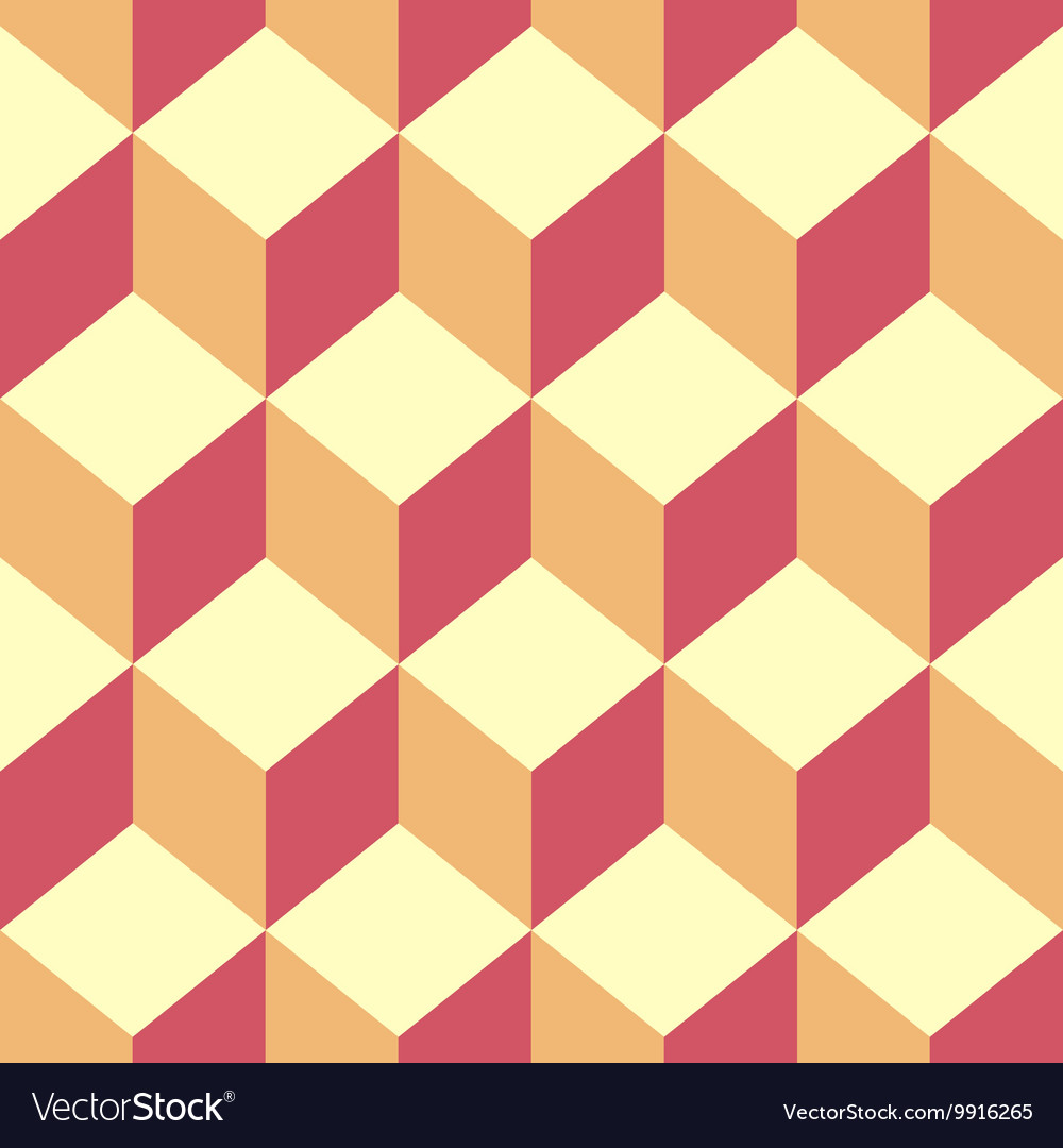 Seamless pattern cube art Royalty Free Vector Image