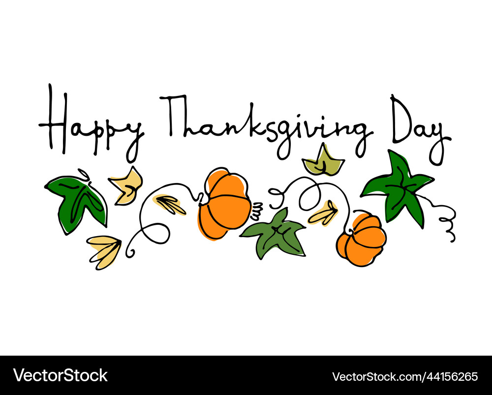 Thanksgiving holiday design hand lettering Vector Image
