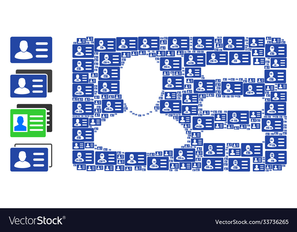 User Account Card Recursion Composition Self Vector Image