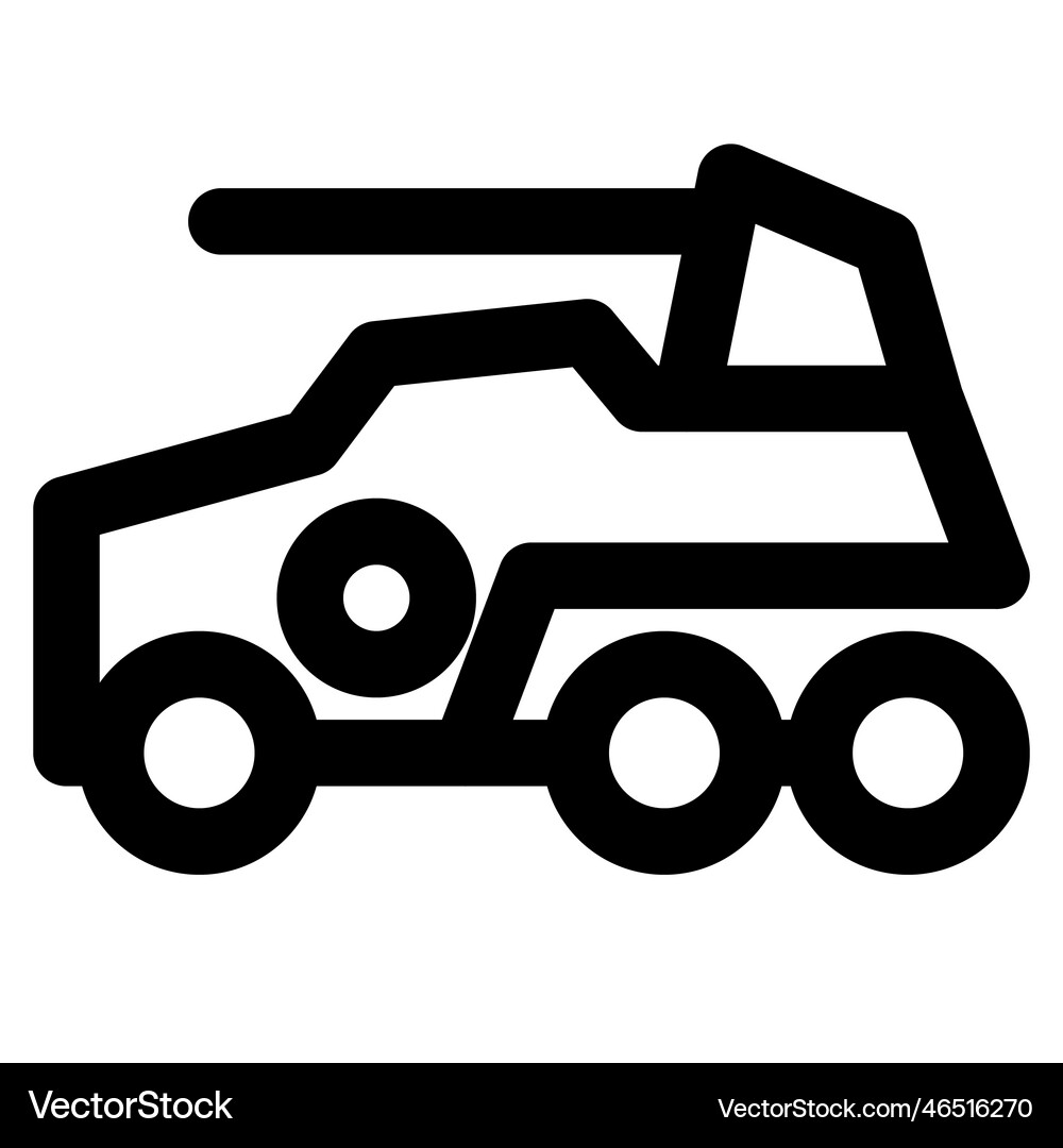 A strong cannon-equipped wheeled vehicle Vector Image