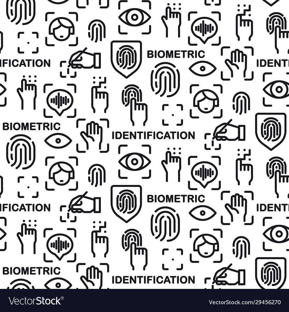 Biometric identification pattern Royalty Free Vector Image