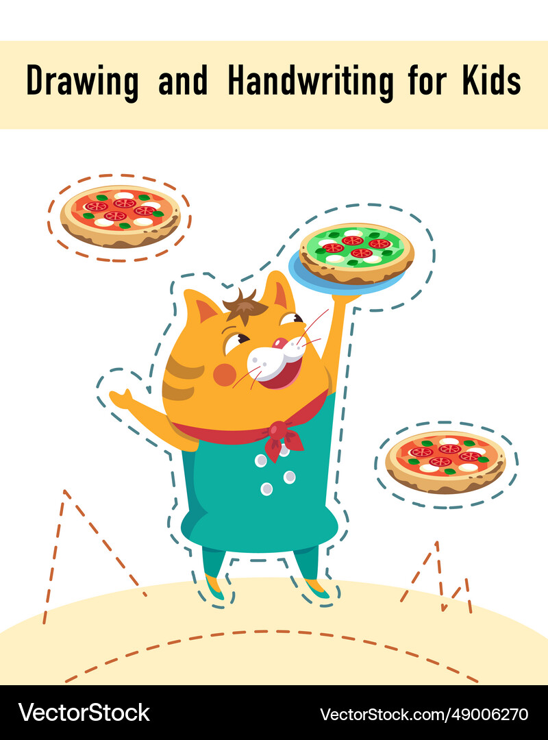 Drawing and handwriting for children educational Vector Image