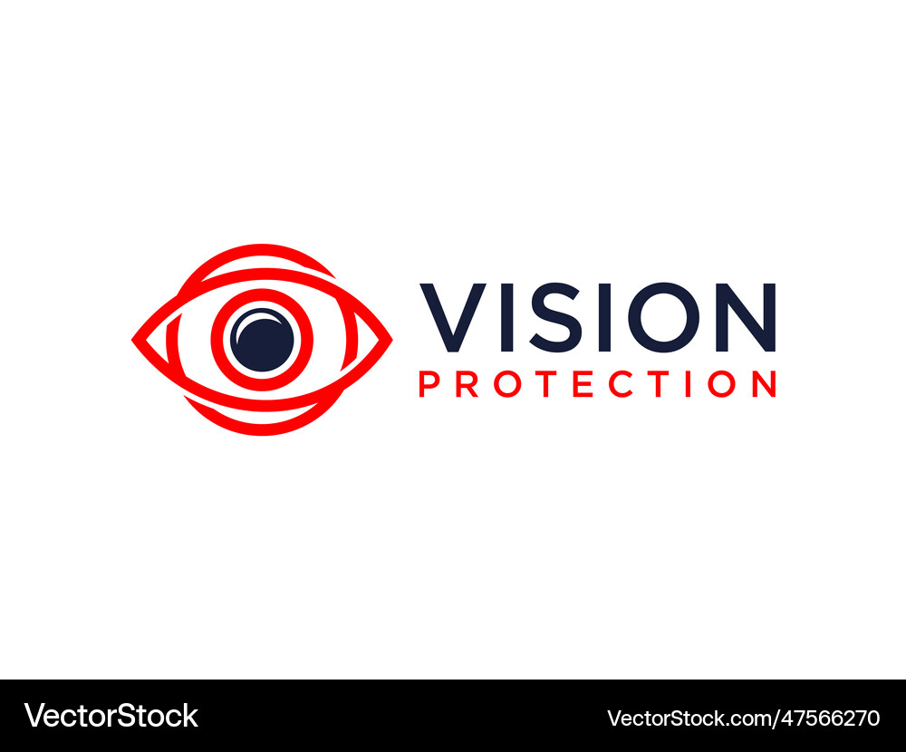 Eye vision logo design icon symbol Royalty Free Vector Image