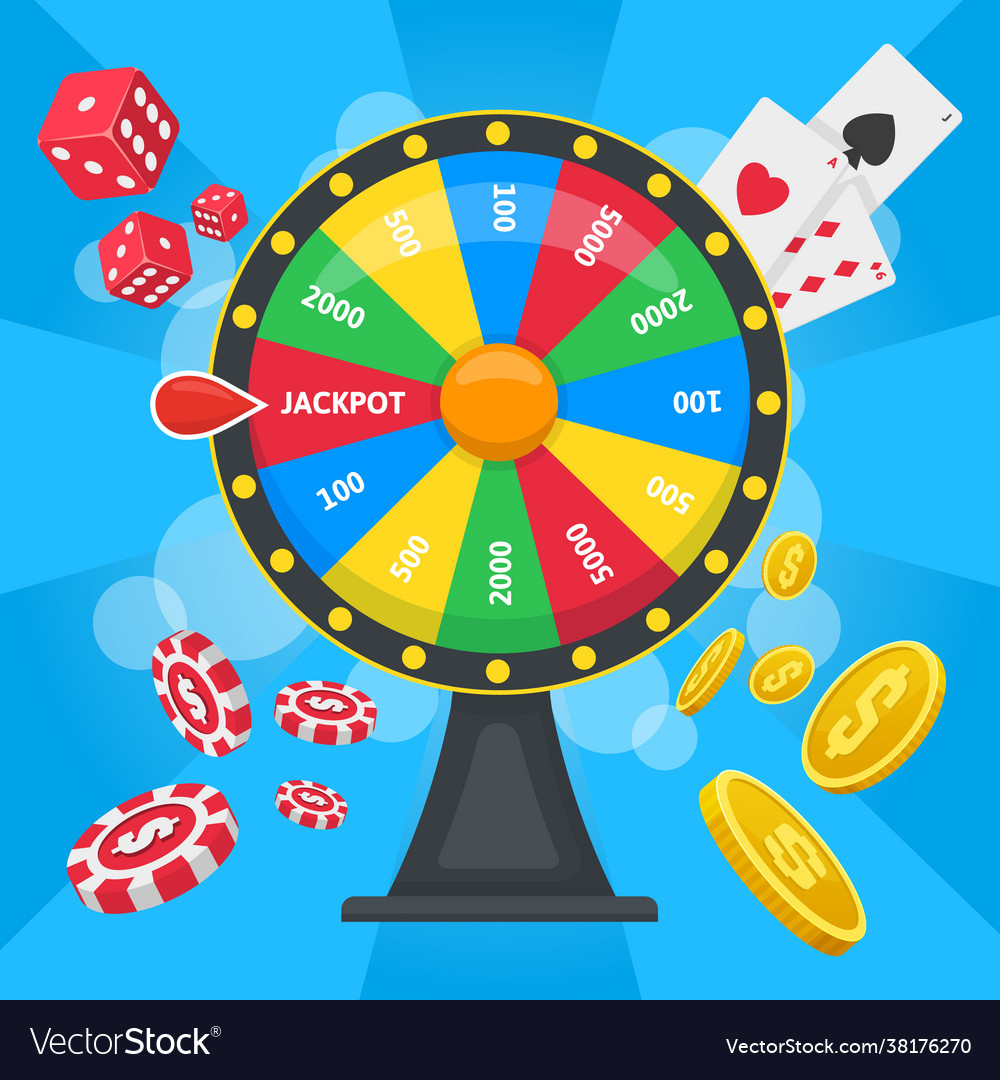 Fortune wheel concept casino lucky wheel game Vector Image