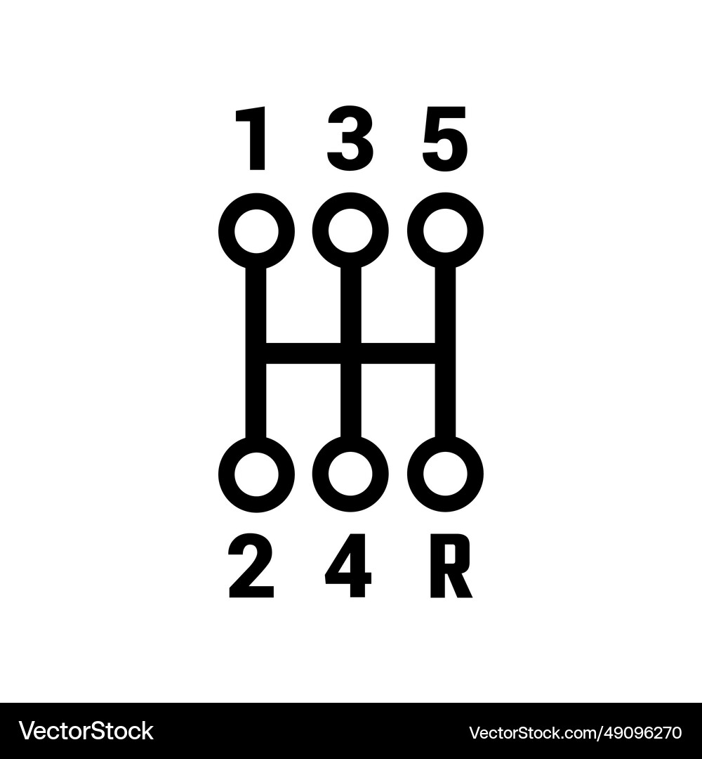 Gear box icon lineal style outline Royalty Free Vector Image