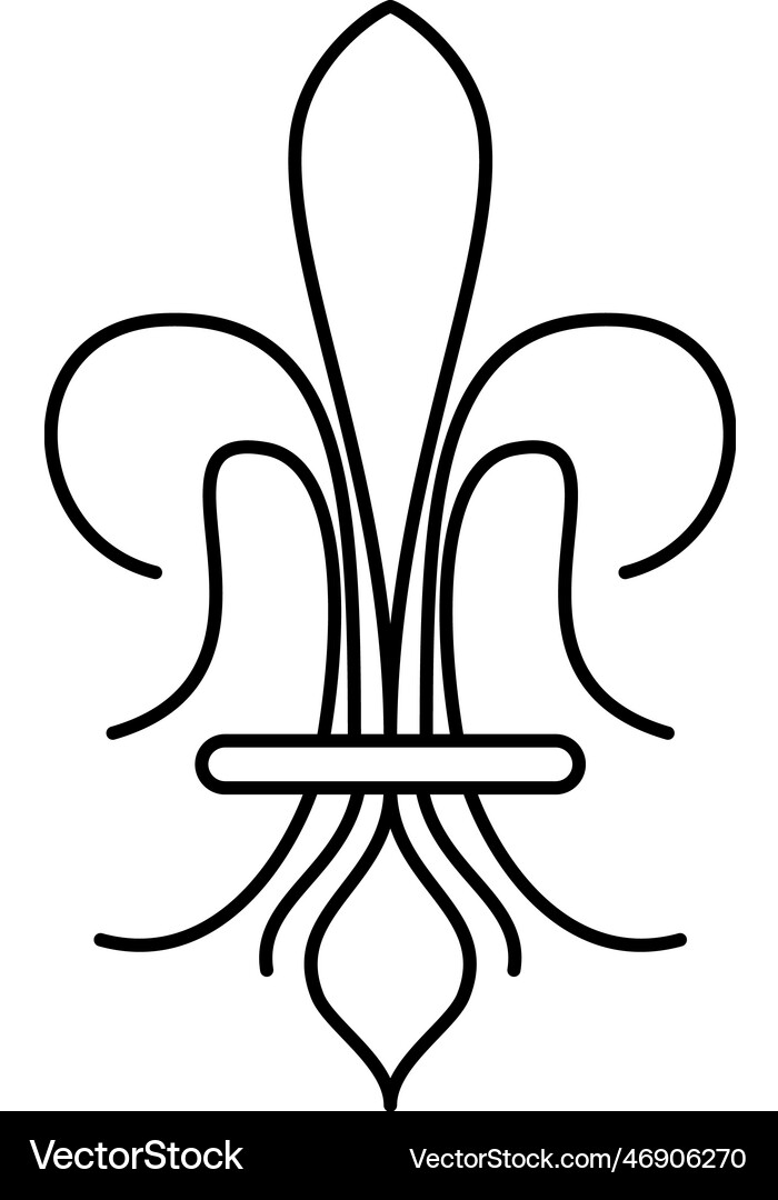 Isolated abstract lys flower symbol icon Vector Image