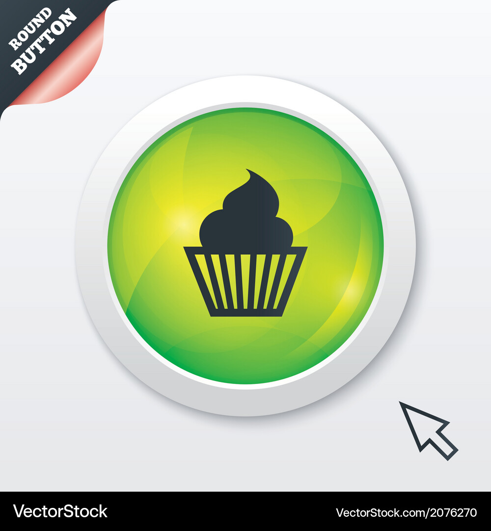 Muffin sign icon cupcake symbol Royalty Free Vector Image
