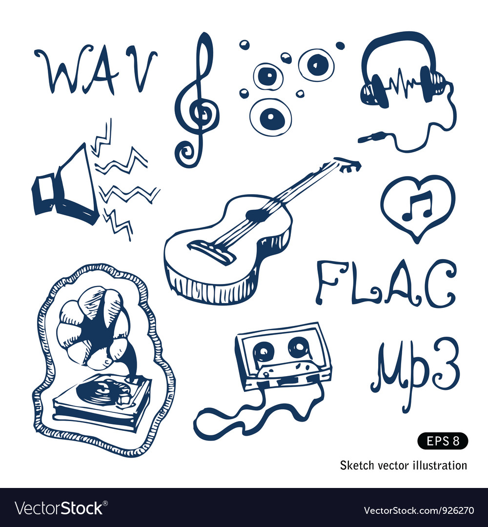 Music elements set Royalty Free Vector Image - VectorStock