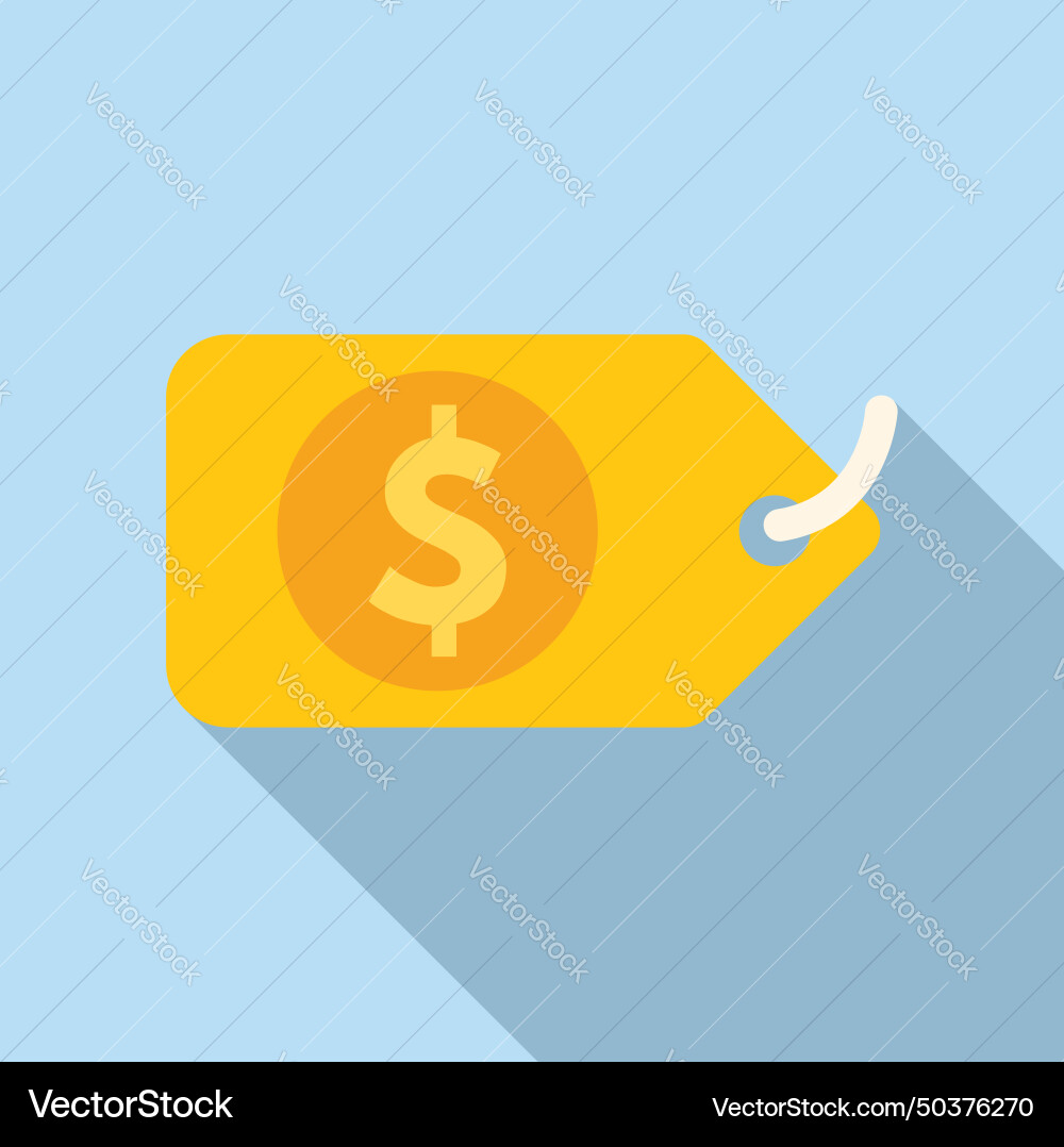 Product price tag icon flat present unit Vector Image