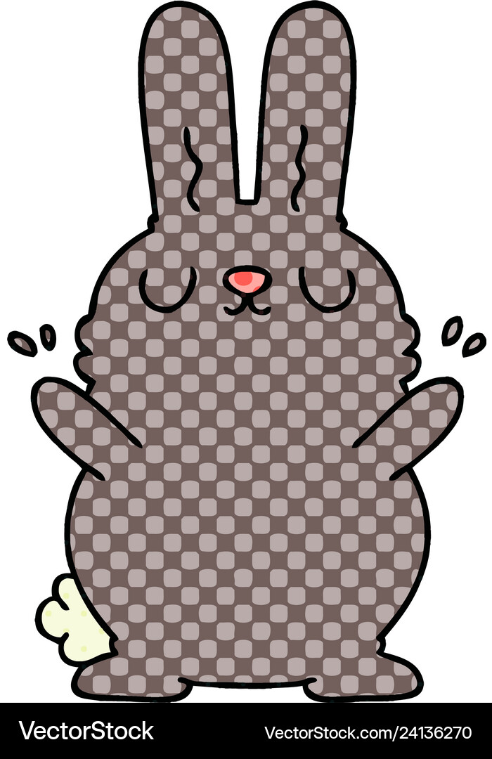 Quirky comic book style cartoon rabbit Royalty Free Vector
