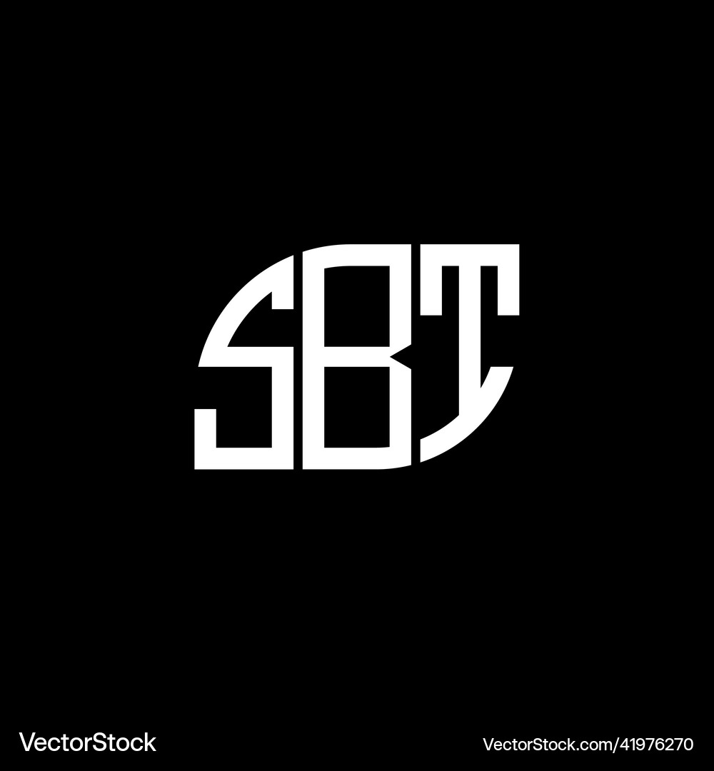 Sbt letter logo design on black background Vector Image