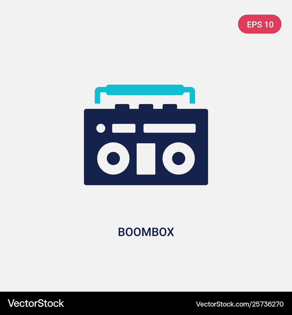 Two color boombox icon from creative pocess Vector Image