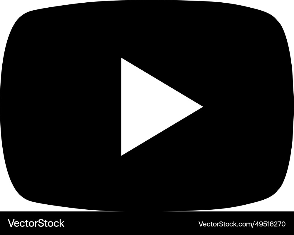 Youtube log is a video sharing website Royalty Free Vector