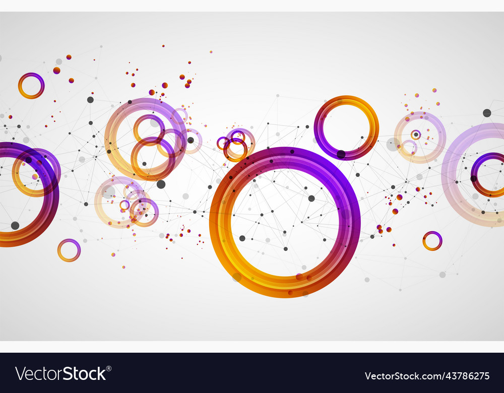 Abstract background with gradient circles Vector Image