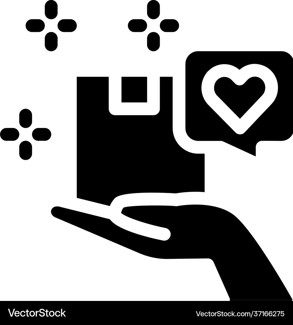 Client good deal icon glyph Royalty Free Vector Image