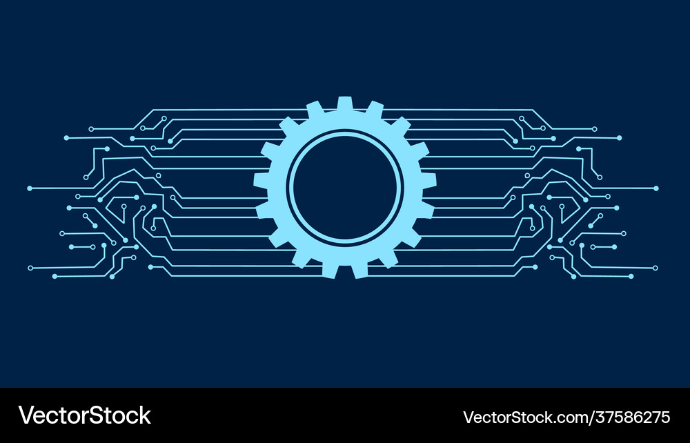 Gear smart icon ai icon for web design isolated Vector Image