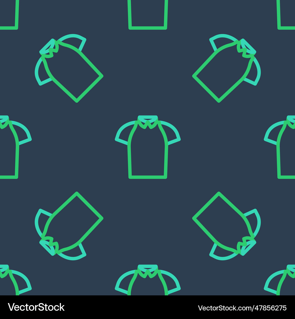 Line polo shirt icon isolated seamless pattern Vector Image