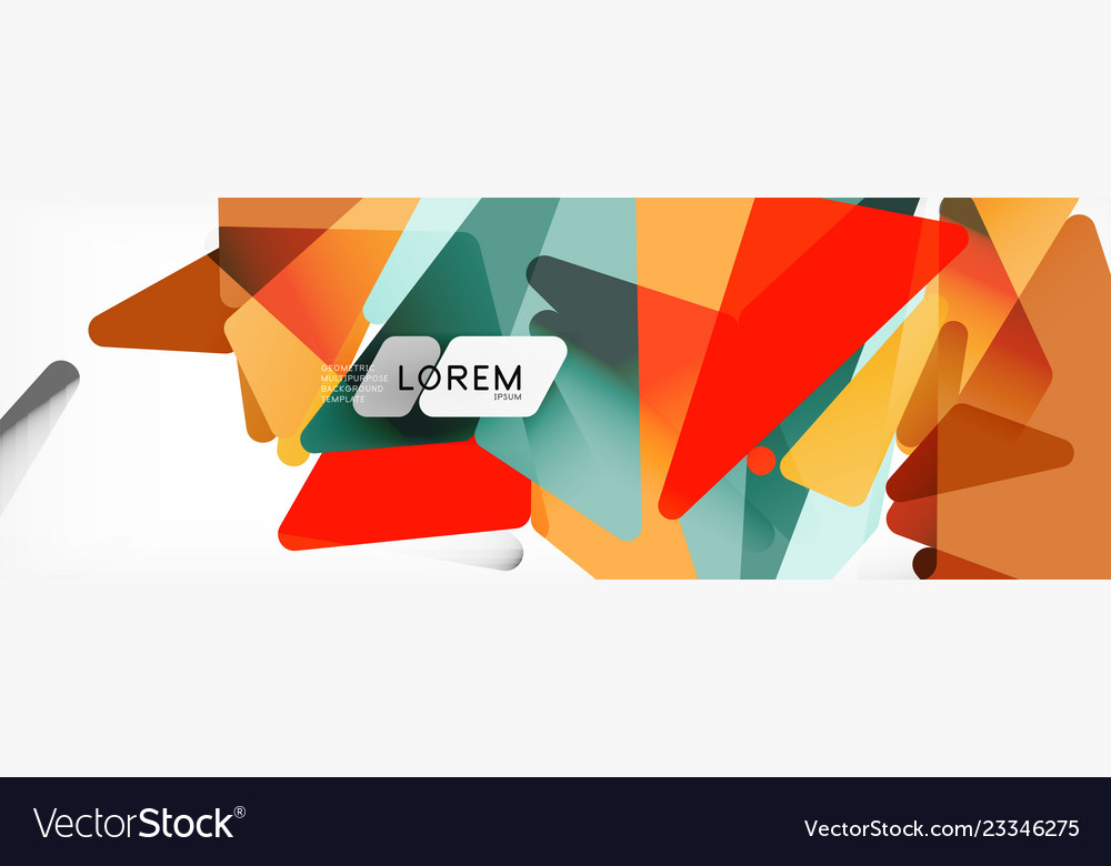 Mosaic Triangular Low Poly Style Abstract Vector Image