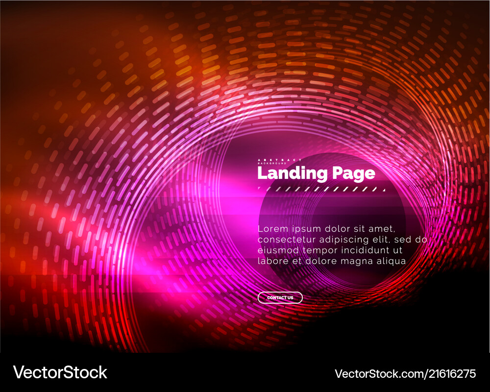 Neon glowing techno lines hi-tech futuristic Vector Image