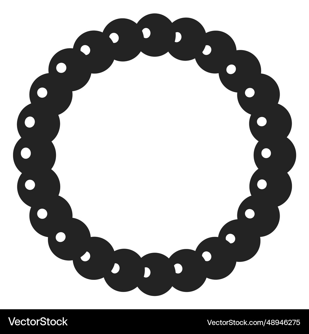 Pearl necklace cut out Royalty Free Vector Image