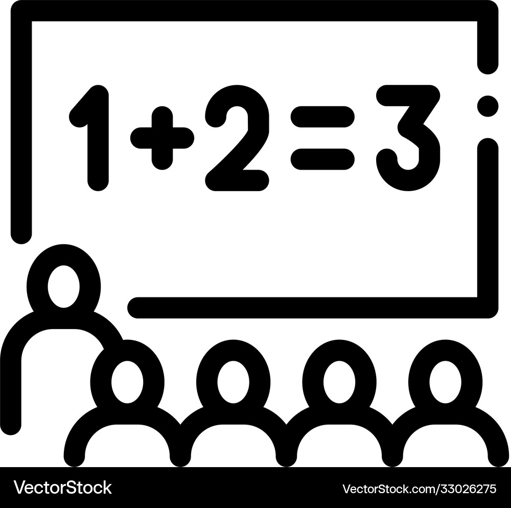 Preschool class children education mathematics Vector Image
