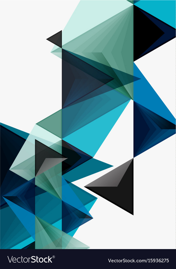 Triangular low poly a4 size geometric Royalty Free Vector