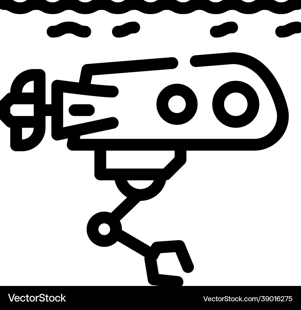Underwater Robot Icon Royalty Free Vector Image
